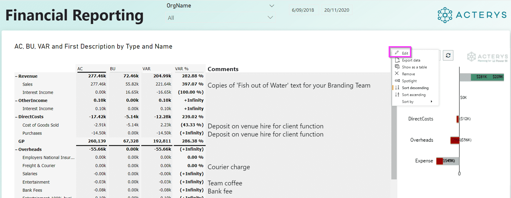 How To Create Financial Statements In Power Bi