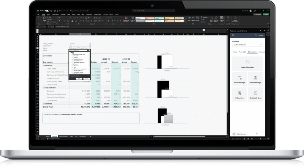 Excel Add-in For Planning, Data Analysis and Financial Modelling